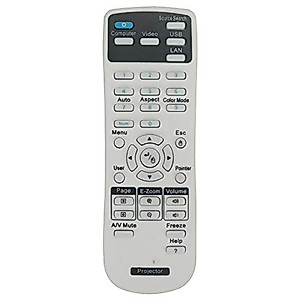 AIDITIYMI Remote Control for Epson PowerLite 1945 1950,EB-108 EB-2042 EB-2142W EB-2247U,EX71 EX3200 EX5200 EX7200,VS335W VS210 VS310 VS315W,BrightLink 536Wi 585Wi,EMP-410W EMP-822 Multimedia Projector