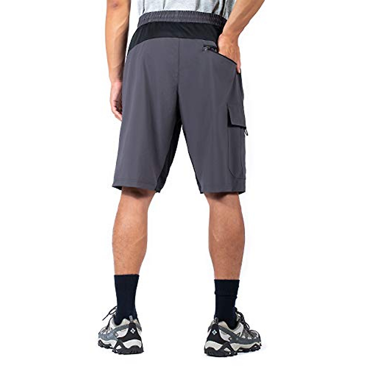 Cycorld-Mens-MTB-Shorts-Mountain-Bike-Shorts-Cycling-Biking-Shorts-Baggy(Grey, Small)