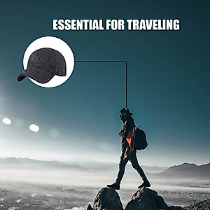 Winter Warm Outdoor Baseball Caps, Thermal Woolen Fabric Ball Hats, Adjustable Peaked Caps with Earmuffs, Outdoor Sport (Black)