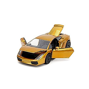 Fast & Furious Fast X 1:24 Gold Lamborghini Gallardo Die-Cast Car, Toys for Kids and Adults