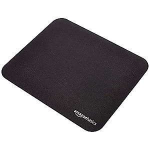 Amazon Basics Gaming Computer Mouse Pad -Cloth with rubberized base, Black