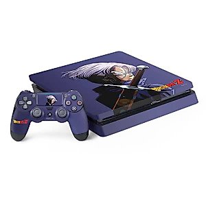 Skinit Decal Gaming Skin Compatible with PS4 Slim Bundle - Officially Licensed Dragon Ball Z Trunks Portrait Design