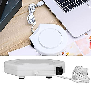 Fdit USB Plug-in Use Insulation Board Heater Pad Vacuum Cup Mat Warmer Coaster Placemat Coffee Insulation Board for Office Milk Coffee