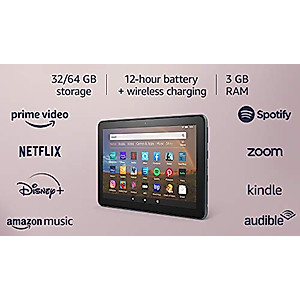 Amazon Fire HD 8 Plus tablet, HD display, 32 GB, our best 8" tablet for portable entertainment, Slate (Renewed Premium)