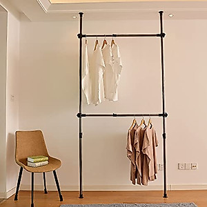 AyA Gear Adjustable 2-Tier Clothing Rack for Any Space