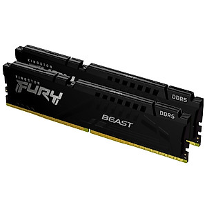 Kingston FURY Beast Black B2:B1264GB 5600MT/s DDR5 CL40 XMP 3.0 Ready Computer Memory (Kit of 2) KF556C40BBK2-64