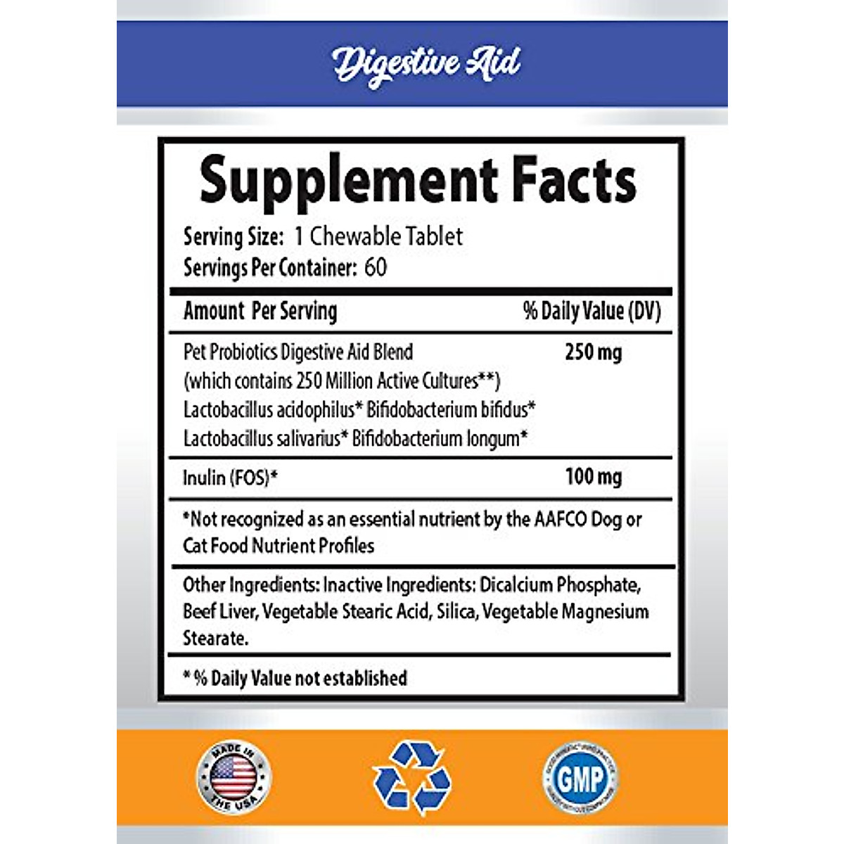 pet Digestive aid - Pet Digestive Aid - Probiotics - for Dogs and Cats - Chewable - Dog Digestive enzymes Chews - 3 Bottle (180 Chews)