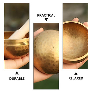 RoseFlower Meditation Singing Bowl for Relaxation and deep Meditation Tibetan Singing Bowl Set 8 cm, Great for Mindfulness Stress & Anxiety Relief, Yoga, Zen, Perfect Spiritual Gift #021
