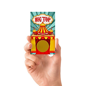 Big Top Scratch Off Cards - (30 Cards) - Promotional Scratch and Win – Raffle