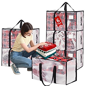 Moving Bags Heavy Duty Extra Large, Alternative for Moving Boxes & Moving Supplies, Packing Bags for College, Storage bags for Clothes with Handles, Lids & Zippers(Clear, 6 Pack)