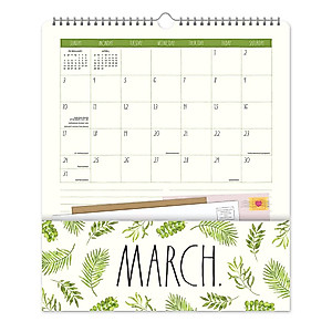 Orange Circle Studio Rae Dunn Pockets Plus Wall Calendar 2024, Large Monthly Planner with Hanging Hook for Home Office, Classroom, School, Family Calendar, Easy Planning and Organizing