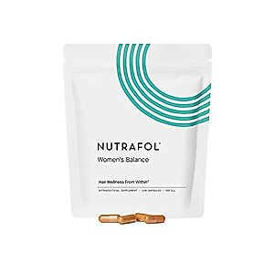 Nutrafol Women's Balance Hair Growth Supplement | Ages 45+ | Clinically Proven for Visibly Thicker Hair & Scalp Coverage | Dermatologist Recommended | 1 Refill Pouch | 1 Month Supply