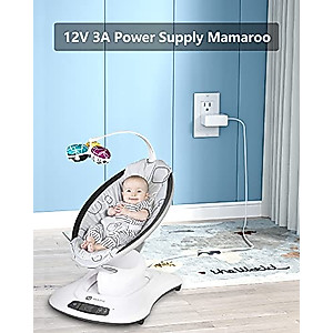 12V 3A for Mamaroo Replacement Power Cord for 4moms mamaroo 2/4, for mamaroo 2015 Infant Seat, for Rockaroo Baby Swing(UL Listed)