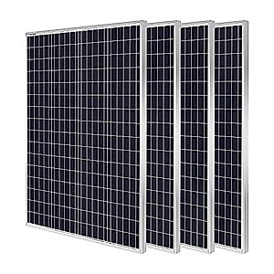 HQST 100W 12V 9BB Monocrystalline Solar Panel,Compact Size Module with Up to 23% High Efficiency,Grade A+ Cells,IP65 Waterproof for RVs,Motorhomes,Cabins,Marine,Boat,31.8 x 20.9 x 1.18 in(New Version)