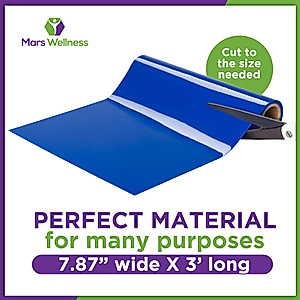 Mars Wellness Non Slip Silicone Grip Material Roll - Anti Slip Large Roll - 7.87" X 3' Feet - Cut to Size - Eating Aids, Baking, Crafts, Table, Counter, Drawer or Any Surface - Blue