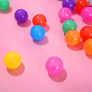 PlayMaty Ball Pit Balls - Phthalate Free BPA Free Colorful Plastic Play Ocean Pool Balls for Kids Swim Pit Fun Toys 100pcs for Toddlers and Baby Playhouse Play Tent Playpen(colorful)