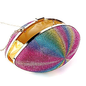 MXIAOXIA Rainbow Color Diamonds Fashion Lady Evening Bags Rhinestones Shoulder Chain Small Day Clutch Handbags