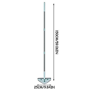 Multi-purpose 360° Rotatable Adjustable Cleaning Mop, Long Handle 25 Cm Microfiber Dust-Mop for Wall, Tile, Laminate and Baseboard Cleaner, Home Accessories Gifts for Mom