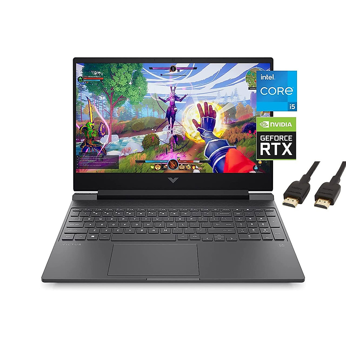 HP Victus 15.6" FHD IPS Premium Gaming Laptop | 12thGen Intel Core i5-12500H | 16GB RAM | 1TB SSD | NVIDIA GeForce RTX 3050 | Backlit Keyboard | Windows 11 | with HDMI Cable Bundle