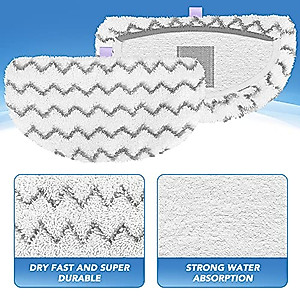 Steam Mop Replacement Pads Compatible with Bissell Powerfresh Steam Mop 1940 1806 1544 1440 2075A 2685A Series, Part # 5938 & 203-2633, 1606668 & 1606669 (4-white)