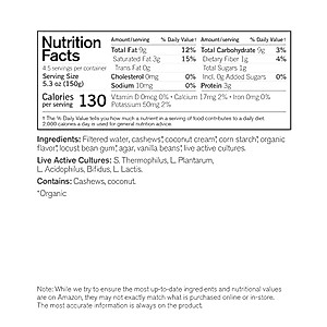 Forager Project Organic Cashewmilk Yogurt, Unsweetened Vanilla Bean, 24-Ounce