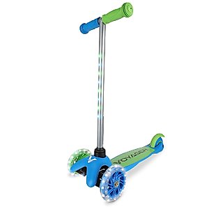 Sakar Ignight Green 3 Wheel Scooter for Boys and Girls Ages 3+, Max Weight 75lbs, Foot-Activated Brake - Durable, Comfortable, & Easy to Ride