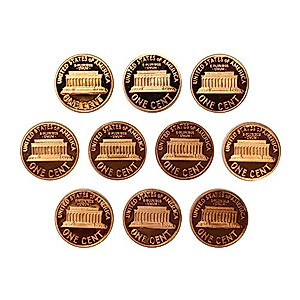 1990-1999 S Lincoln Memorial Cent Gem Deep Cameo Proof 10 Coin Run U.S.Mint