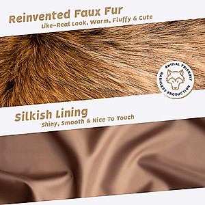 Futrzane Classic Hood Trim - Faux Fur Trim for Hood Replacement - Fur Attachment (M, Bronze Classic)