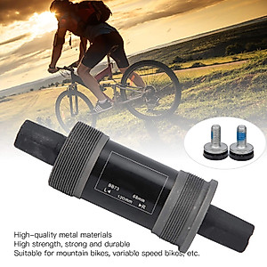 Alomejor Bike Bottom Bracket 68mm Bike Sealed Bottom Bracket Taper Metal Bearing for Mountain Bike with Screws (120mm)