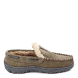 Clarks Men's, Venetian Moccasin Slipper SAGE GREEN 10 W