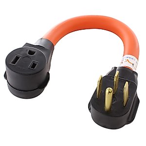 AC WORKS 6-50 Welder Adapter (14-50 50A 4-Prong Straight Blade to 6-50)