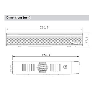 Dahua OEM NVR4104HS-P-4KS2 4 Channel Compact 1U 4PoE 4K & H.265 Lite Dildo Network Video Recorder NVR