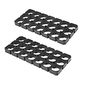 Heyiarbeit 20Pcs 3x7 Cell Spacer 18650 Lithium Battery Plastic Holder Bracket for DIY Battery Pack 18.5mm Hole Dia