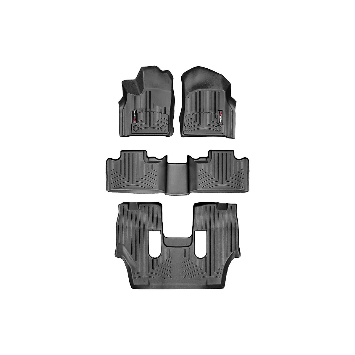 WeatherTech Custom Fit FloorLiners for Dodge Durango - Full Set (449301-44324-4-5), Black
