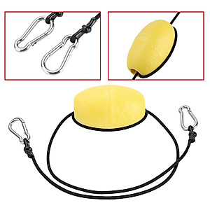 YUANJS Drift Anchor Rope,Marine Rope Tow Line Kayak Drift Anchor Tow Nylon Rope with EVA Buoy Steel Clips Kayak Accessory
