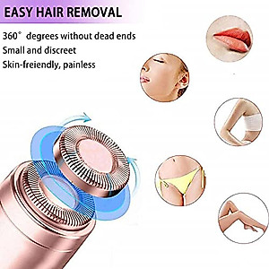 Facial Hair Remover Replacement Heads for Gen 1 Finishing Touch Flawless Facial Hair Removal Tool for Women,18K Gold-Plated Rose Gold 4 Count,First Generation by BECHY