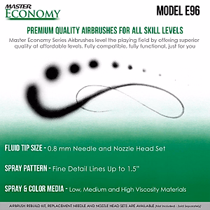 Airbrush Set-Kit-Single Action-Siphon Feed-External Mix-Sunless Tanning