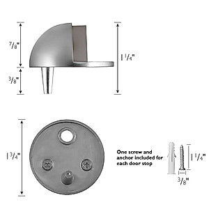 Design House 181883 Dome Door Stops, 5-Pack, Satin Nickel