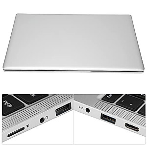 Acogedor 14in Slim Laptop, 1920x1080 HD Screen, 6G RAM, for Intel J4105 CPU, with Touchpad Keyboard, Webcam, HDMI, Bluetooth, Thin Portable Laptop Computer (Silver)