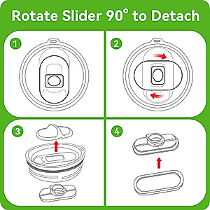 Snowfall 20 oz Screw Top Lid for Yeti Rambler Travel Mug, Stronghold Lid Replacement for Yeti 20 oz Tumbler, Spill Proof, Straw Friendly