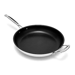 Cuisinart 722-30HNS Chef's Classic Stainless Nonstick 12-Inch Open Skillet with Helper Handle