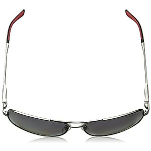 Carrera Men's 8014/S Rectangular Sunglasses, Dark Ruthenium/Polarized Gray, 61mm, 14mm