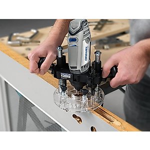 Dremel 335-01 Rotary Tool Plunge Router Attachment, Compact & Lightweight for Light-Duty Routing Projects, Perfect for Woodworking & Inlay Work