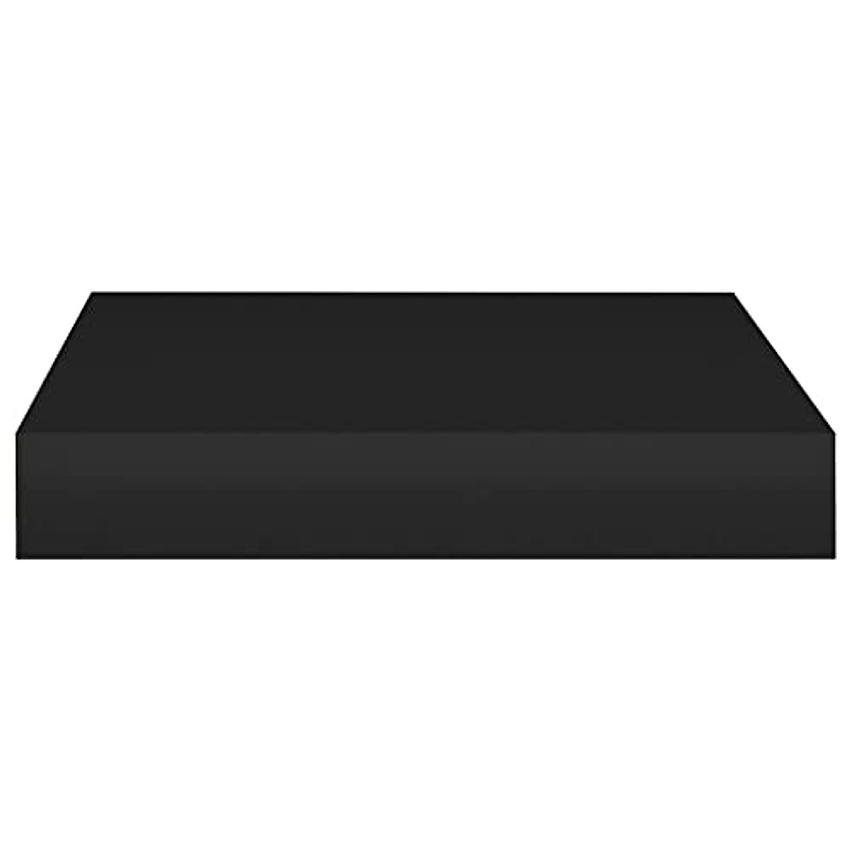 homiuse 2 Pack Floating Shelves 9.1" Wall Shelves for Bathroom Shelf Decor Floating Shelf Bracket Wall Mounted Shelves for Bedroom Hanging Shelves for Wall Storage Small Shelf Black Shelves MDF