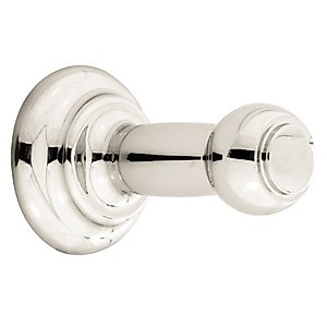 hansgrohe Hook Timeless 0-inch Classic Towel Holder in Polished Nickel, 06099830