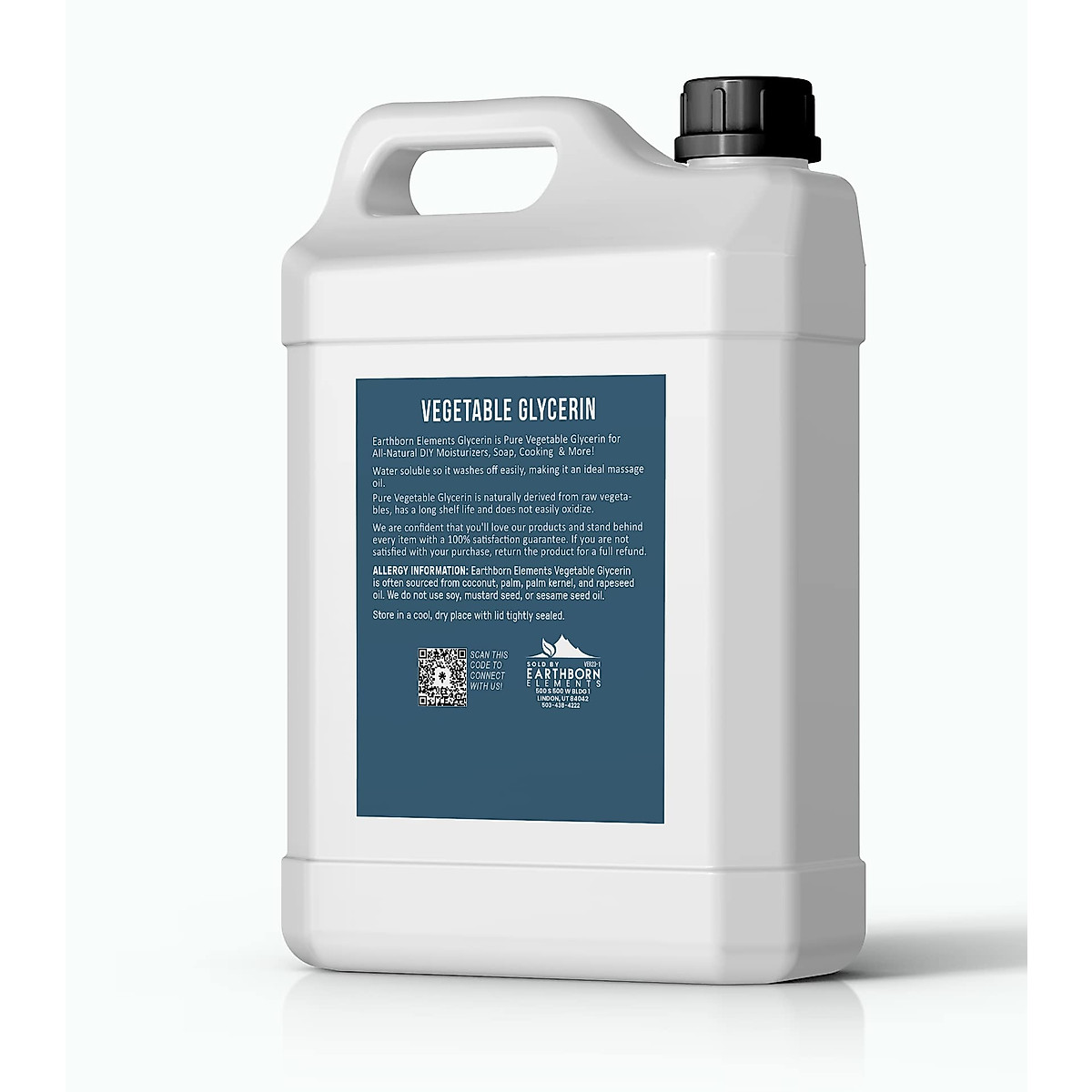 Earthborn Elements Vegetable Glycerin Half Gallon, Pure & Undiluted, No Additives