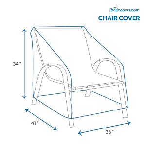 Patio Large Outdoor Chair Cover - Outdoor Patio Chair Washable - Heavy Duty Furniture 41x36x34 Inch Combo Cover