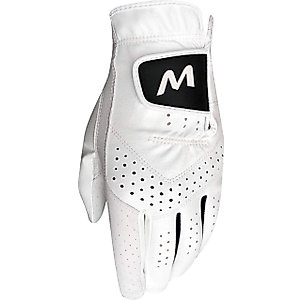Majek Golf Mens Pro Tour White Cabretta Leather Golf Gloves Comfort Fit Breathable Ventilation for Maximum Feel - 9 Pack (Large, left)
