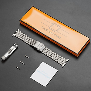 Wolait Ultra 2 Watch Band Compatible Apple Watch Ultra Band 49mm & Series 10 46mm,Genuine Titanium iWatch Bands with Button Clasp for Men,Natural Titanium