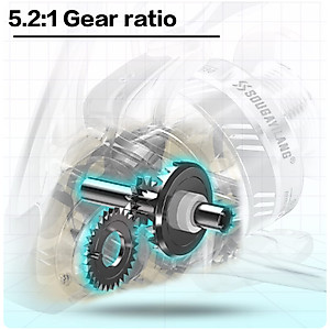 Sougayilang Fishing Reel, Ultralight Spinning Reel with Aluminum Spool, 5.2:1 High Speed Spinning Fishing Reel, 1000-6000 Series for Freshwater-Blue 4000